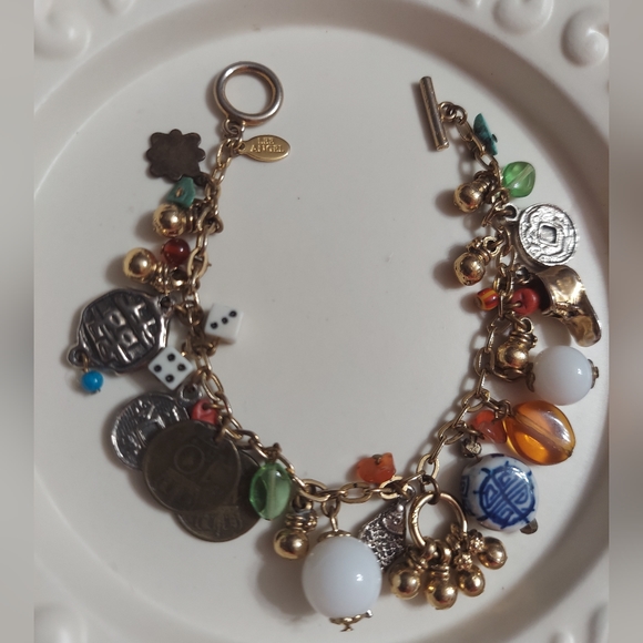 Lee Angel | Jewelry | Vintage Lee Angel Gold Tonemega Charm Bracelet ...